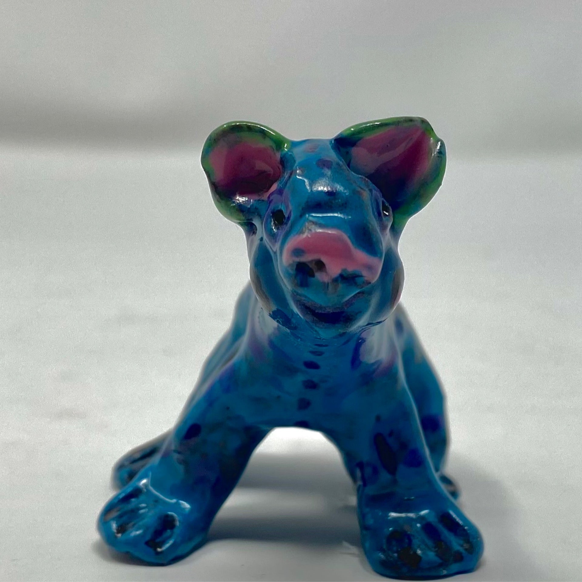 cf1105 | Small Blue Bear Figure | Appalachian Arts Craft Center